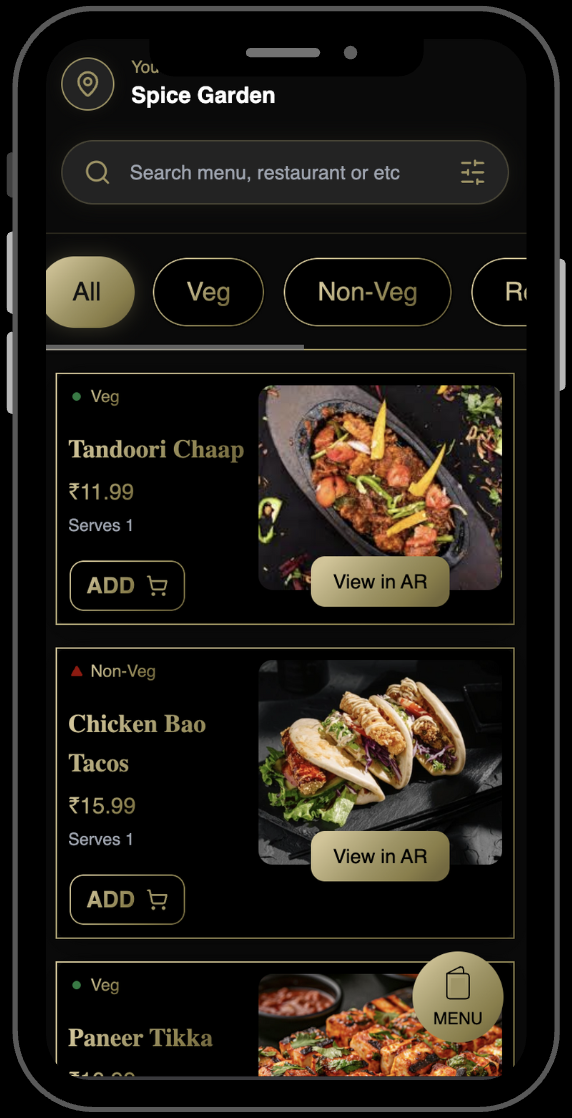 Dine3D - Turn Menus Into Immersive Experiences